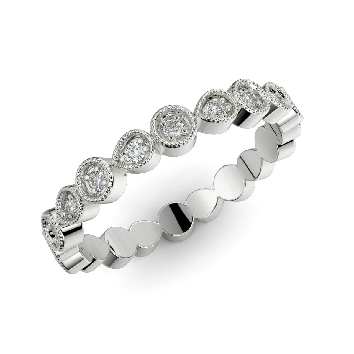 Diamond Round and Pear Shaped Eternity Ring - Ian Sharp Jewellery
