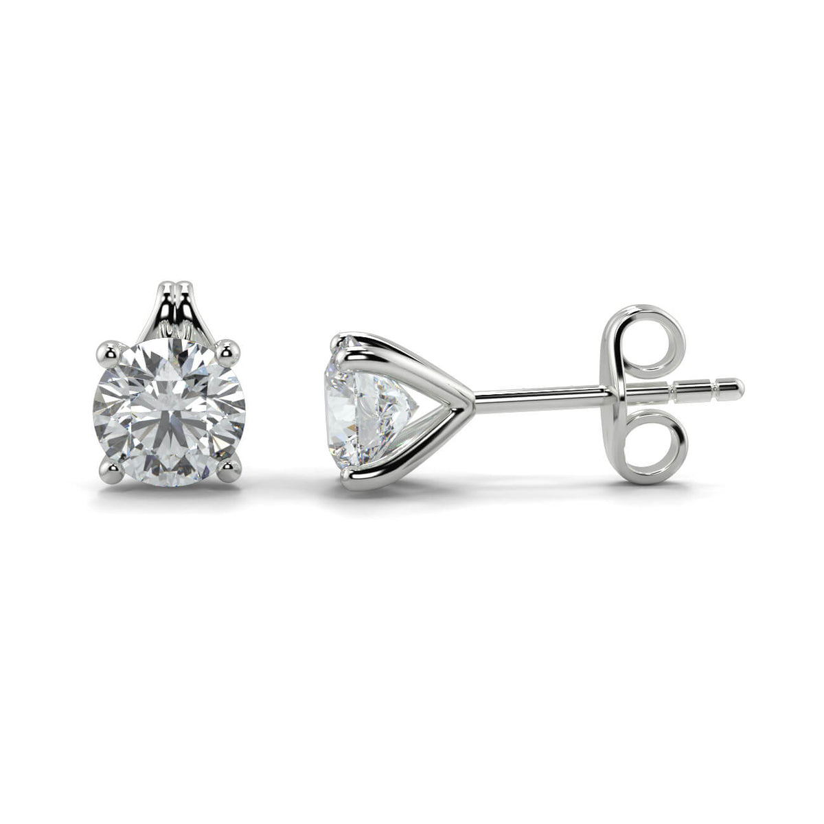 Round Brilliant Diamond Stud Earrings - Ian Sharp Diamond Jewellery ...