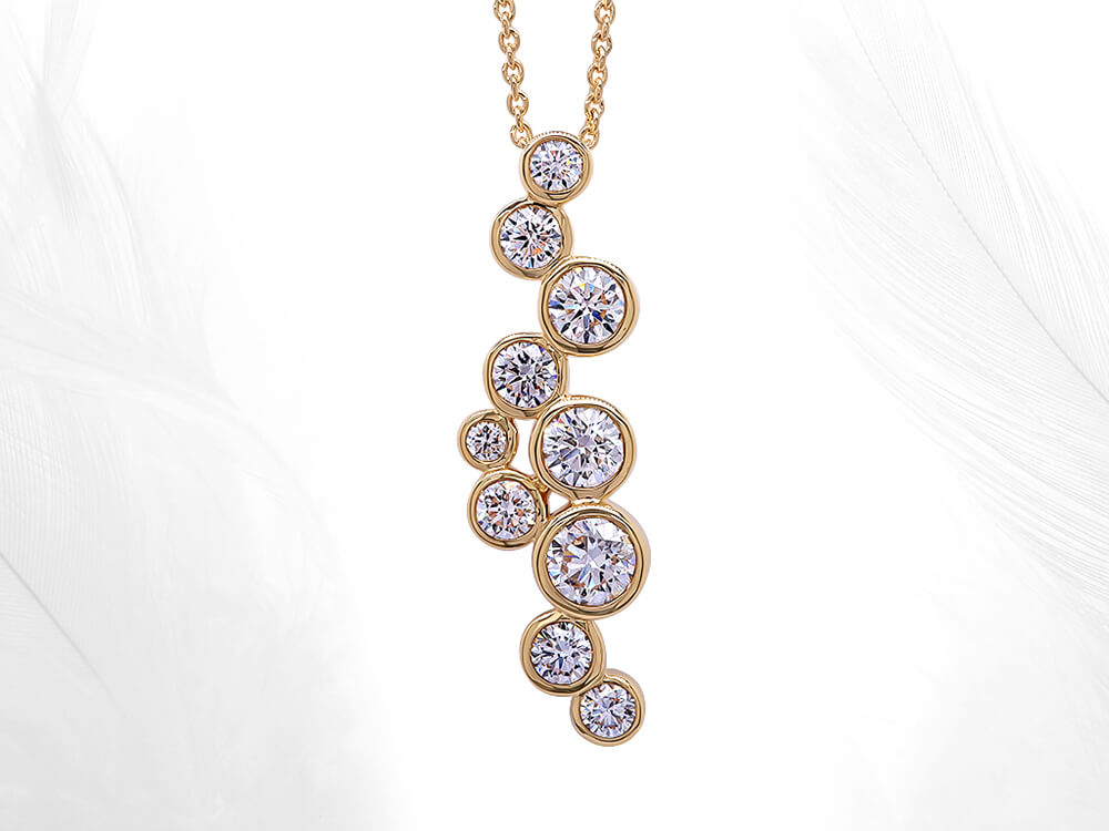 Diamond Bubbles Drop Necklace - Ian Sharp Fine Diamond Jewellery – Ian ...
