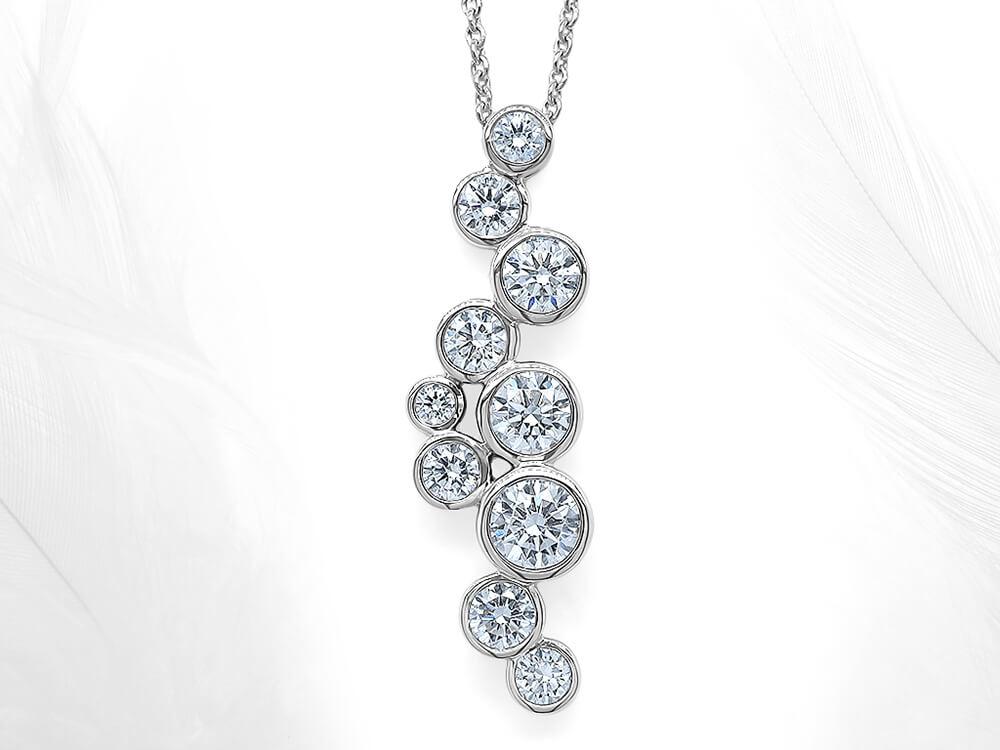 Diamond Bubbles Drop Necklace - Ian Sharp Fine Diamond Jewellery – Ian ...