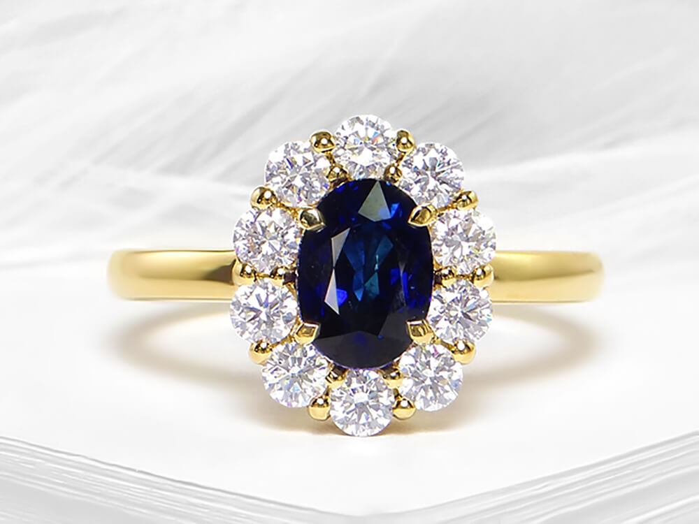 Diamond and Emerald Oval Ring - Ian Sharp Fine Jewellery – Ian Sharp ...